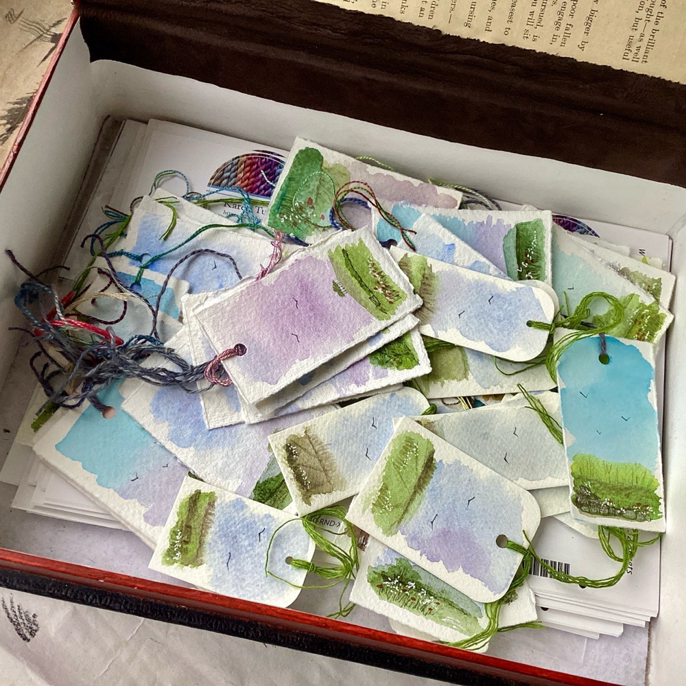 Zero waste collage tags – Karen Turner Stitching Life